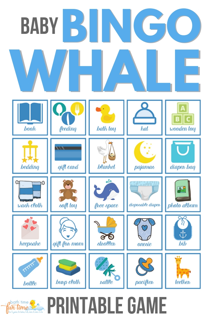 Whale Baby Shower Game - Whale Theme Perfect Printable